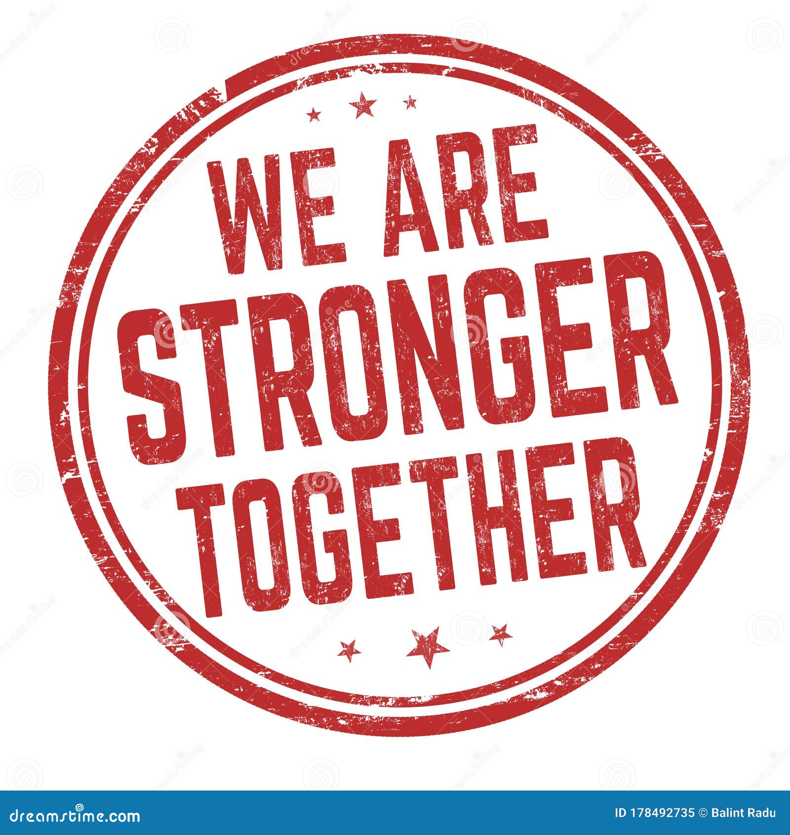 We Are Stronger Together. Inspirational Quote. Hand Drawn Lettering ...