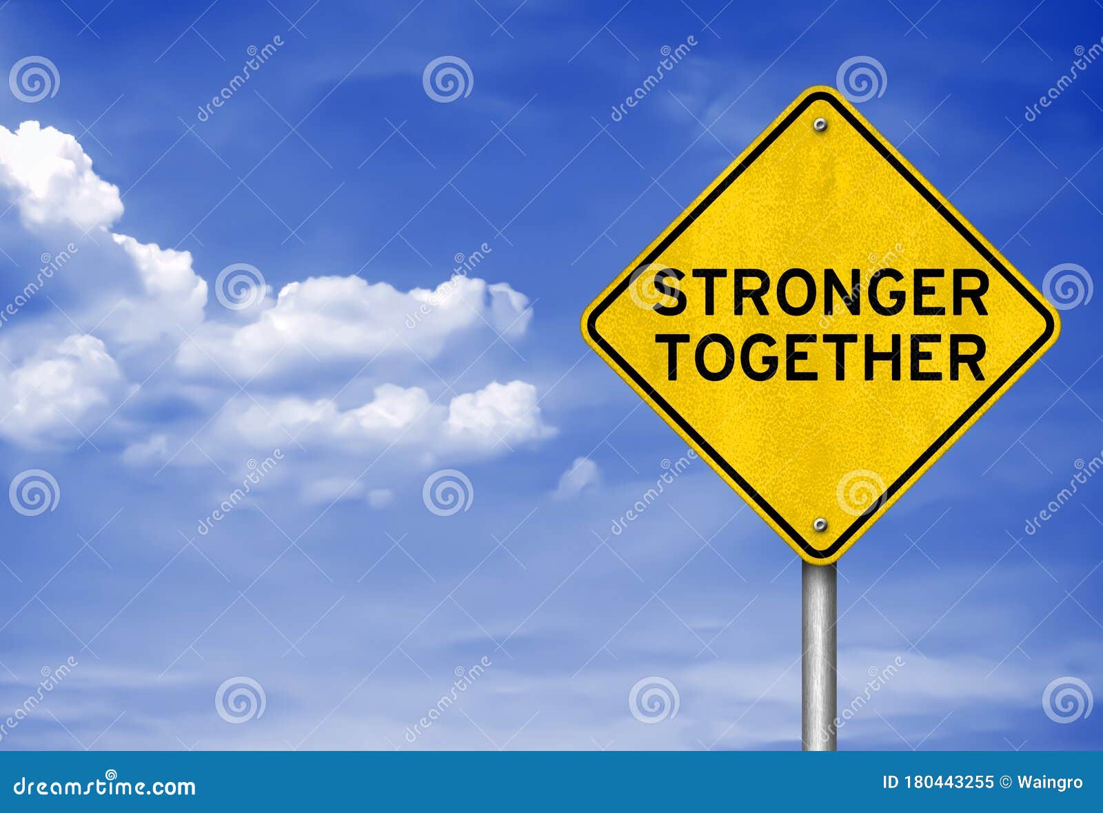 Stronger Together Symbol. Businessman Turns Cubes And Changes The Word ...