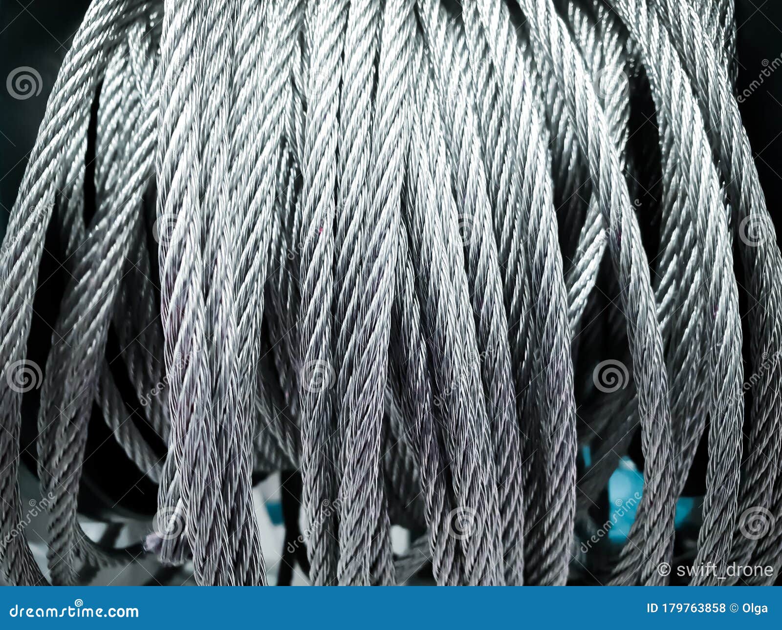 Strongest metal cable stock photo. Image of line, pattern - 179763858