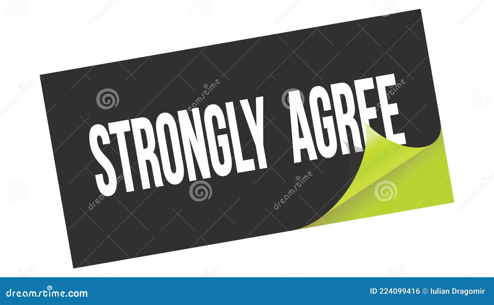 STRONGLY AGREE Text On Blue Lines Stamp Sign Stock Photo ...