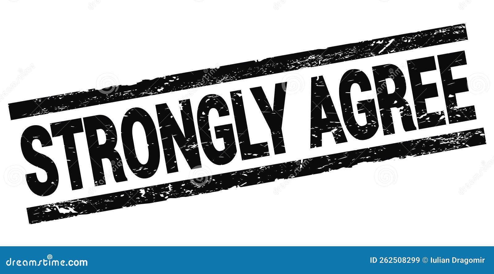 STRONGLY AGREE Text on Black Rectangle Stamp Sign Stock Illustration ...