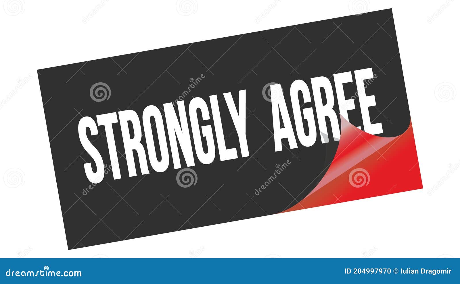 STRONGLY AGREE, Words On Red Rectangle Stamp Sign Royalty-Free Stock ...