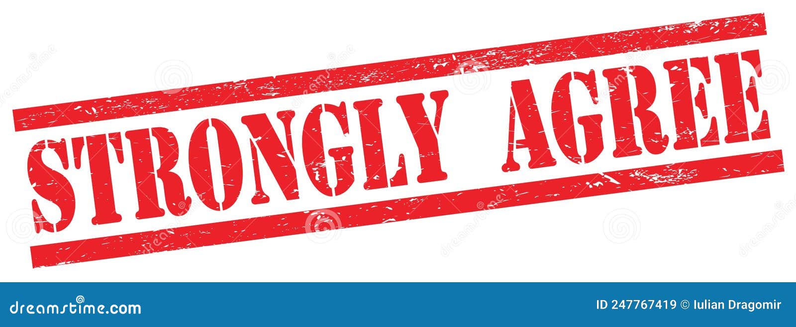 STRONGLY AGREE Text on Red Grungy Rectangle Stamp Stock Illustration ...