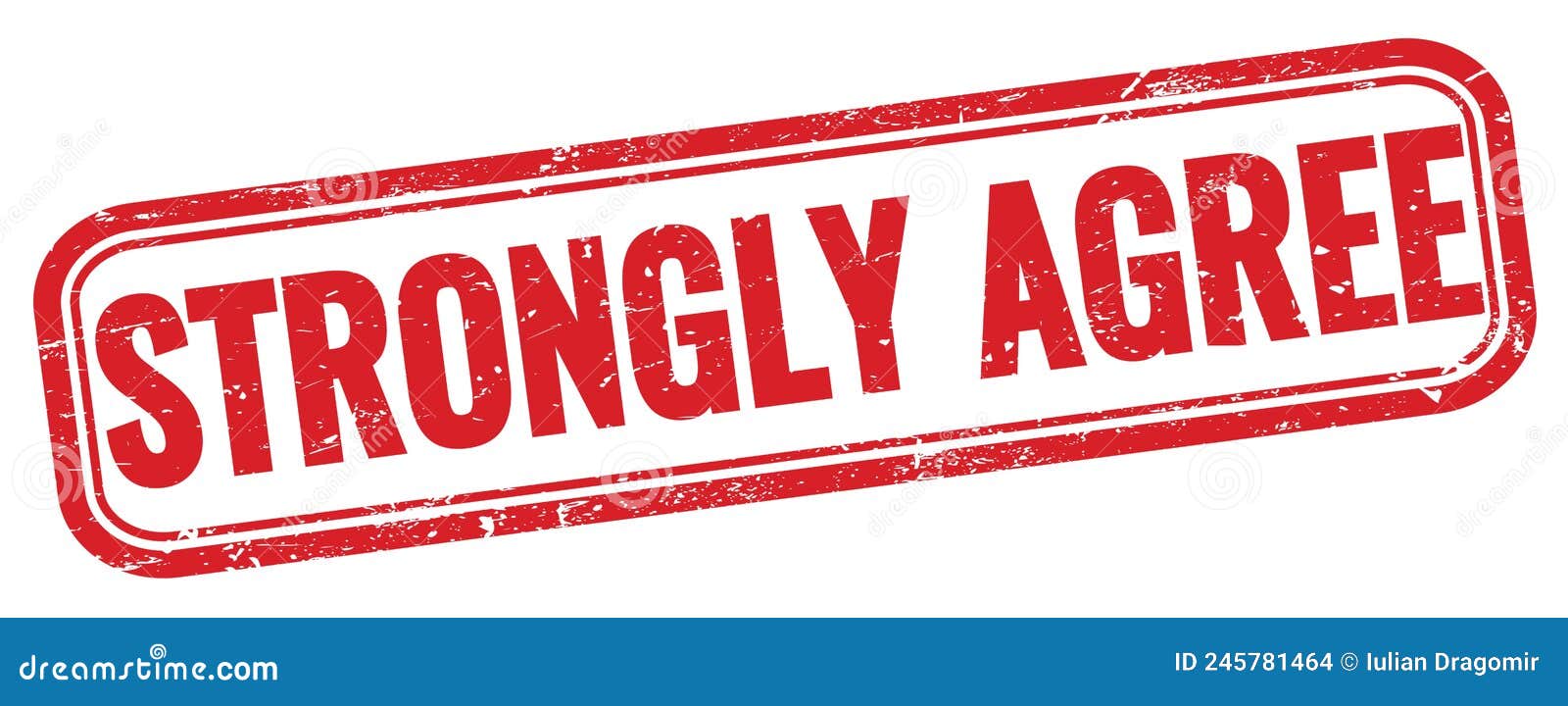 STRONGLY AGREE Text on Red Grungy Stamp Stock Illustration ...