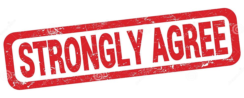 STRONGLY AGREE Text Written on Red Rectangle Stamp Stock Illustration ...