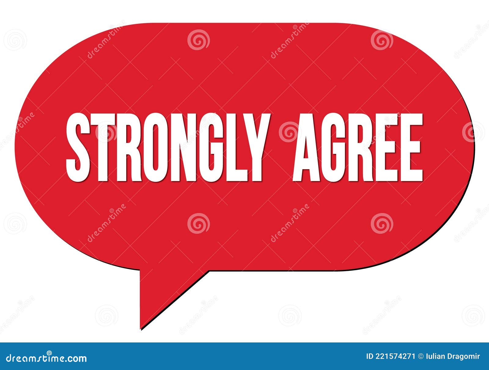 STRONGLY AGREE Text On Blue Lines Stamp Sign Stock Photo ...