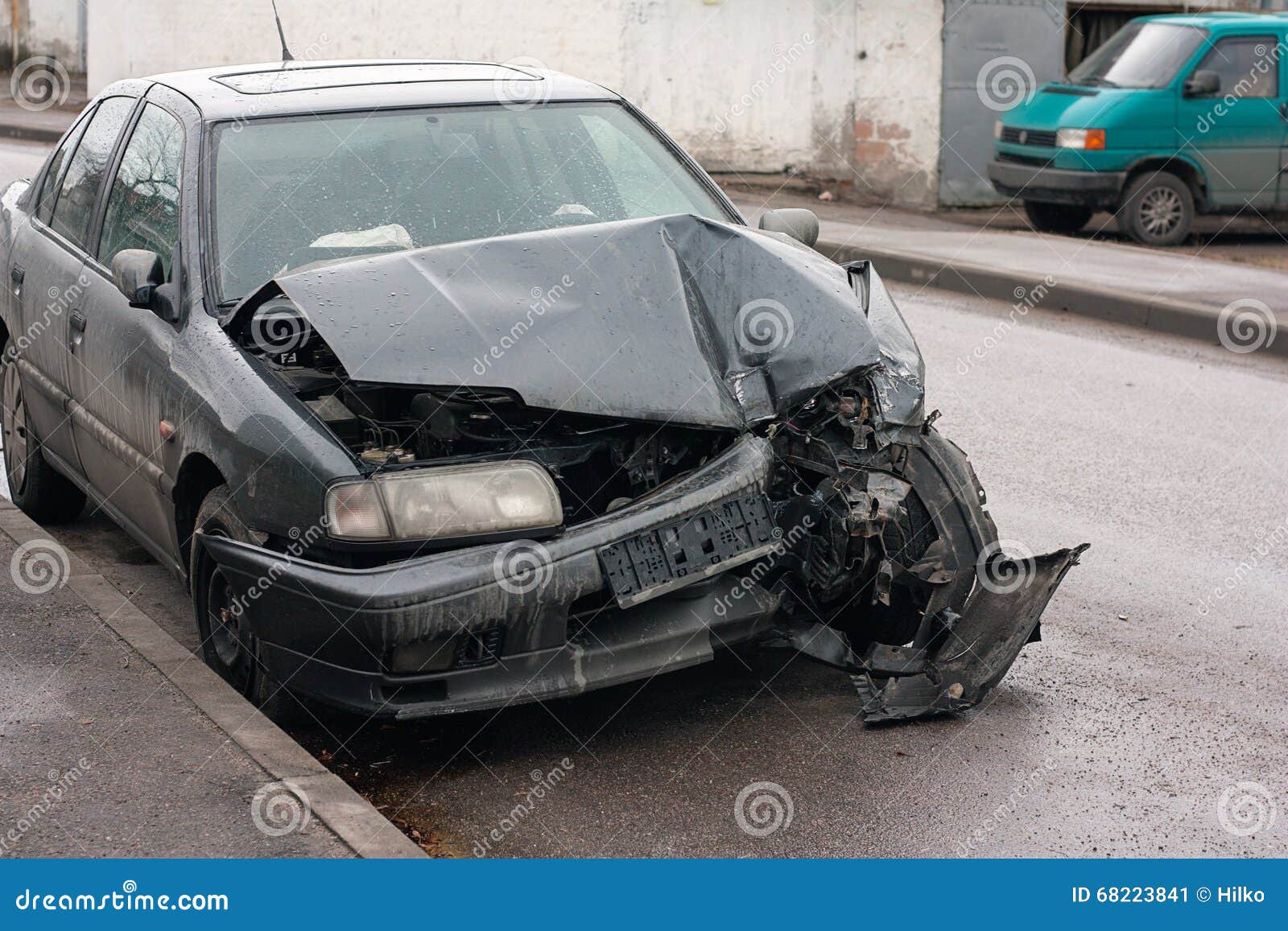 Strongly broken machine stock image. Image of roads, destruction - 68223841