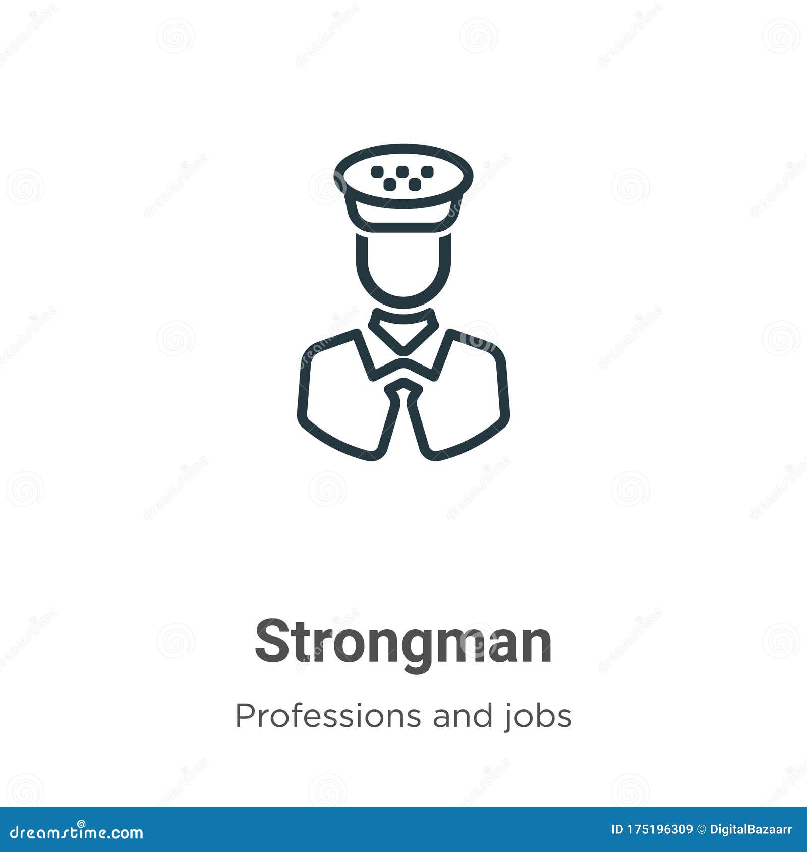 Strongman Outline Vector Icon. Thin Line Black Strongman Icon, Flat ...