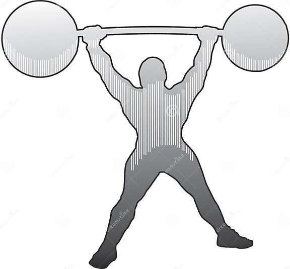 Strongman Shoulder Press stock vector. Illustration of strength - 17595629