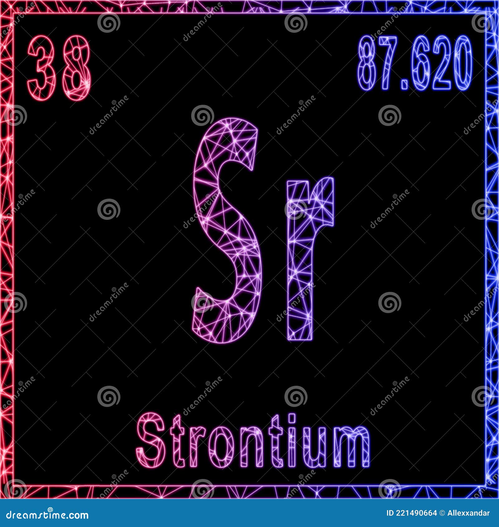 Strontium Melting Chemical Element. Vector Strontium Symbol Science ...