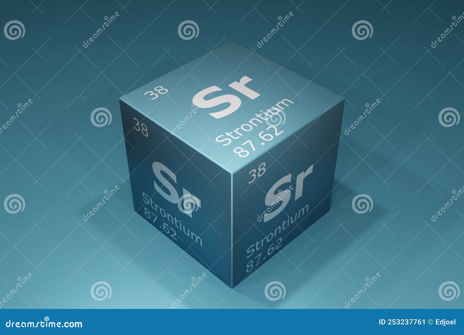 Strontium, 3D Rendering of Symbols of the Elements of the Periodic ...