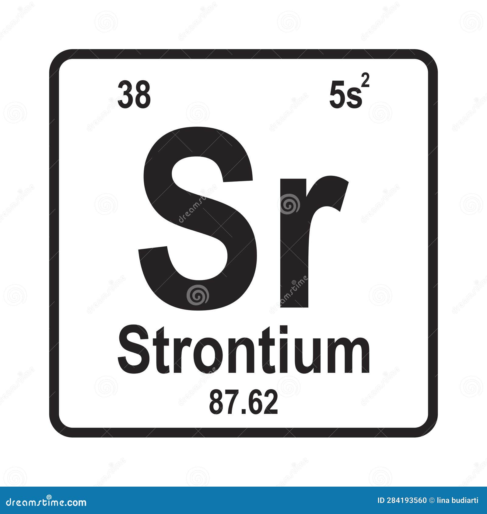 Strontium Element icon stock vector. Illustration of strontium - 284193560