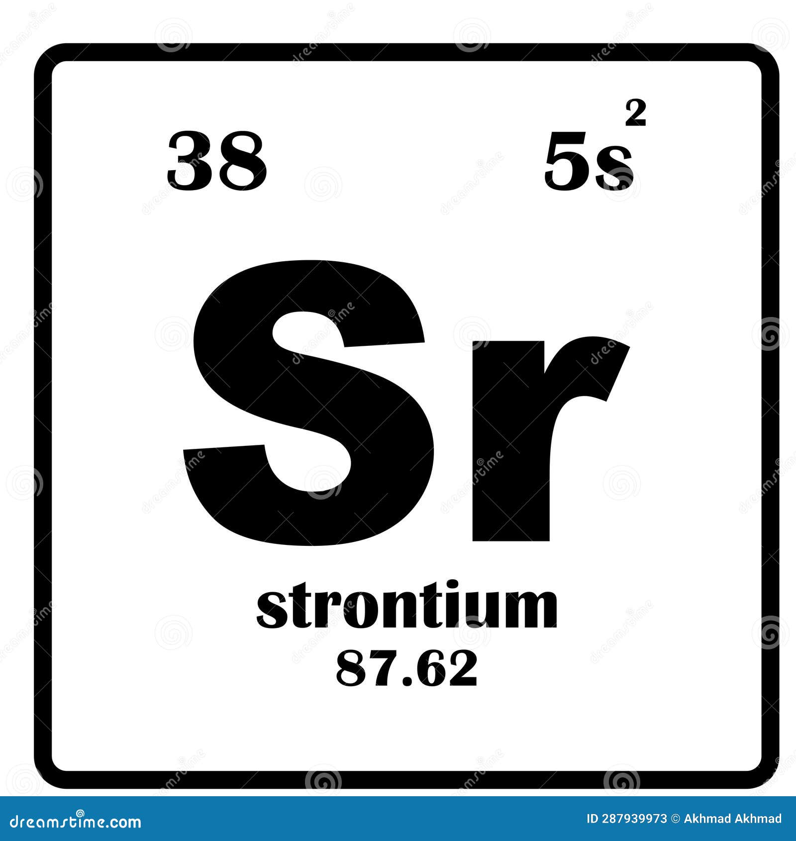 Strontium Element icon stock vector. Illustration of proton - 287939973