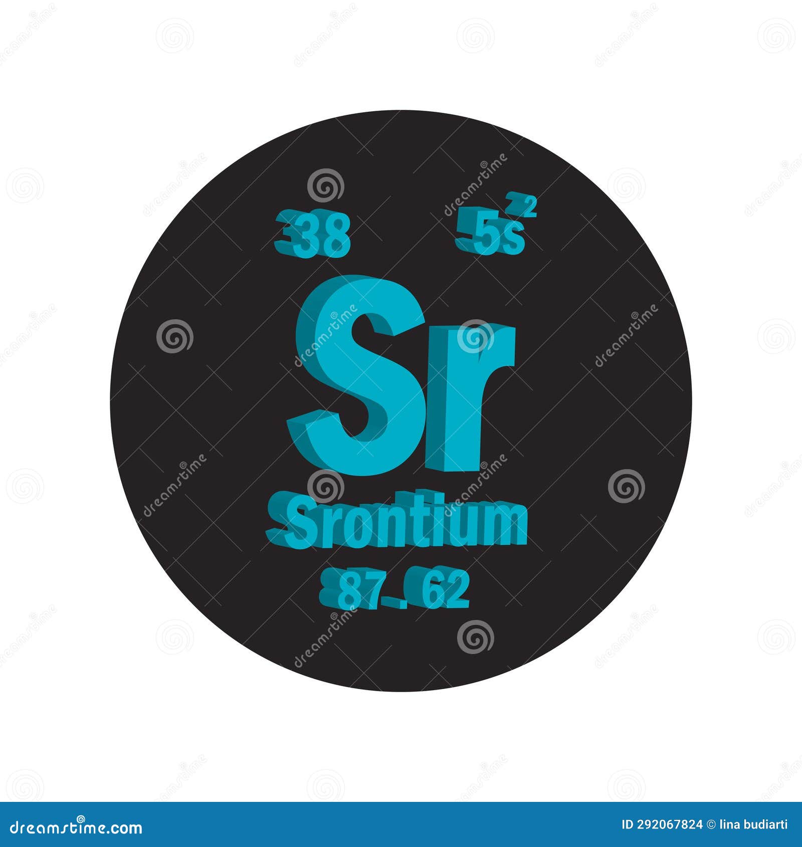 Strontium Element logo stock illustration. Illustration of table ...
