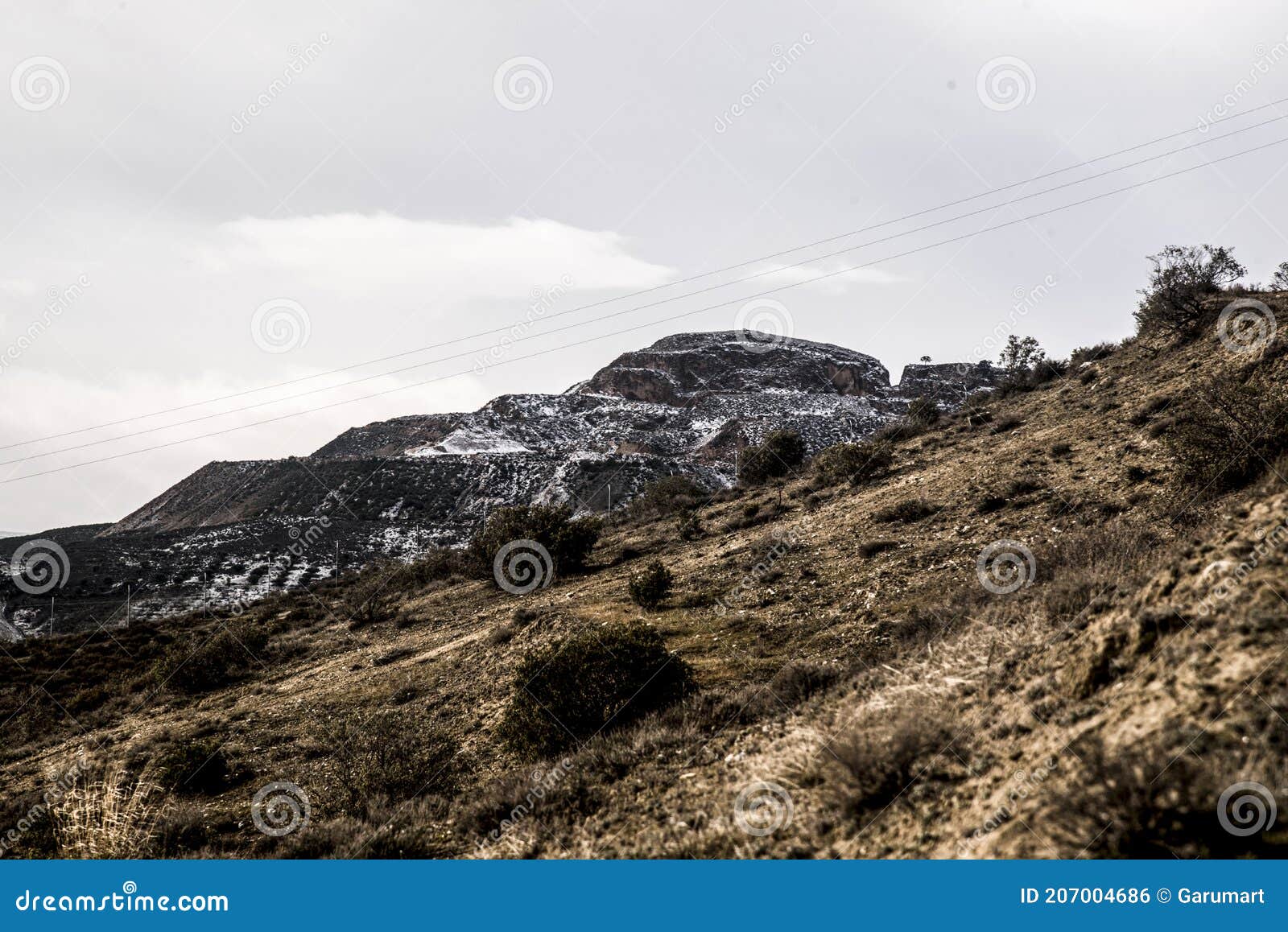 Strontium Open Pit Mine with Snow Stock Photo - Image of bright, season ...
