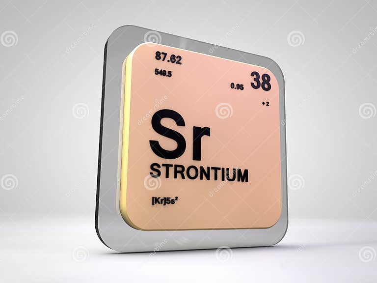 Strontium - Sr - Chemical Element Periodic Table Stock Illustration ...