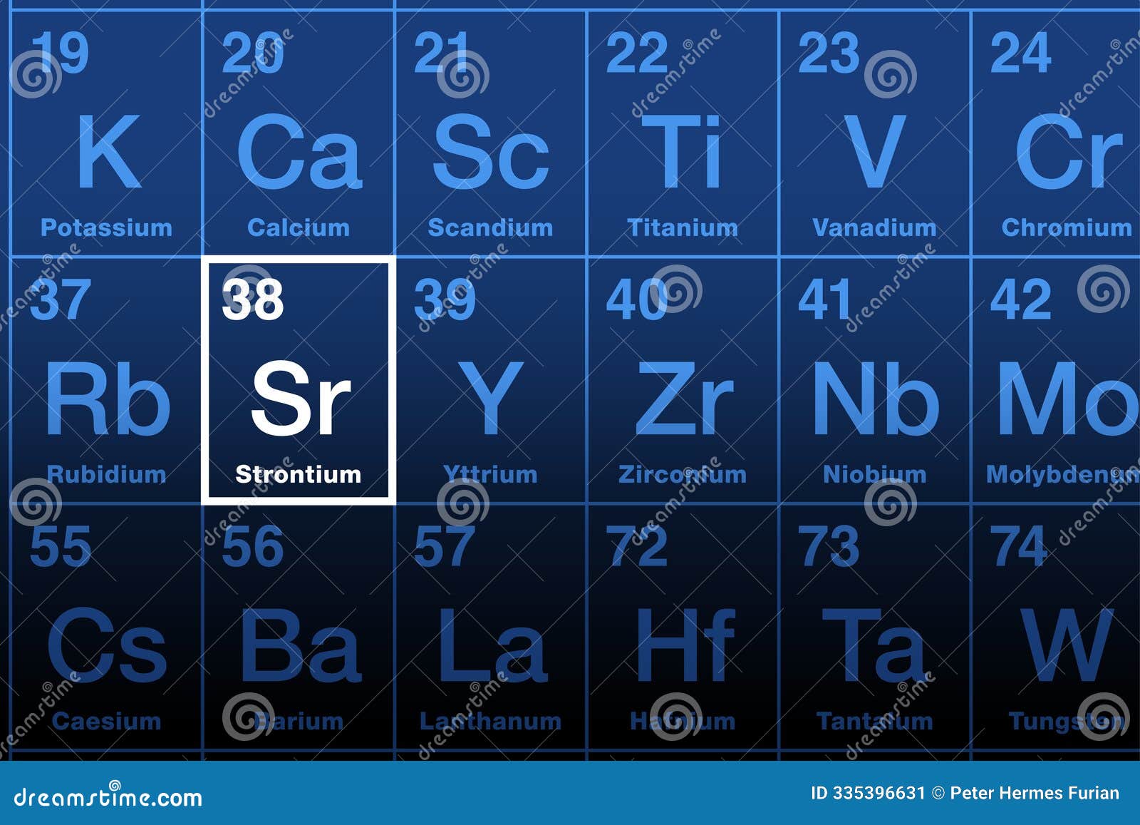 Strontium Symbol. Chemical Element Of The Periodic Table. Vector Stock ...