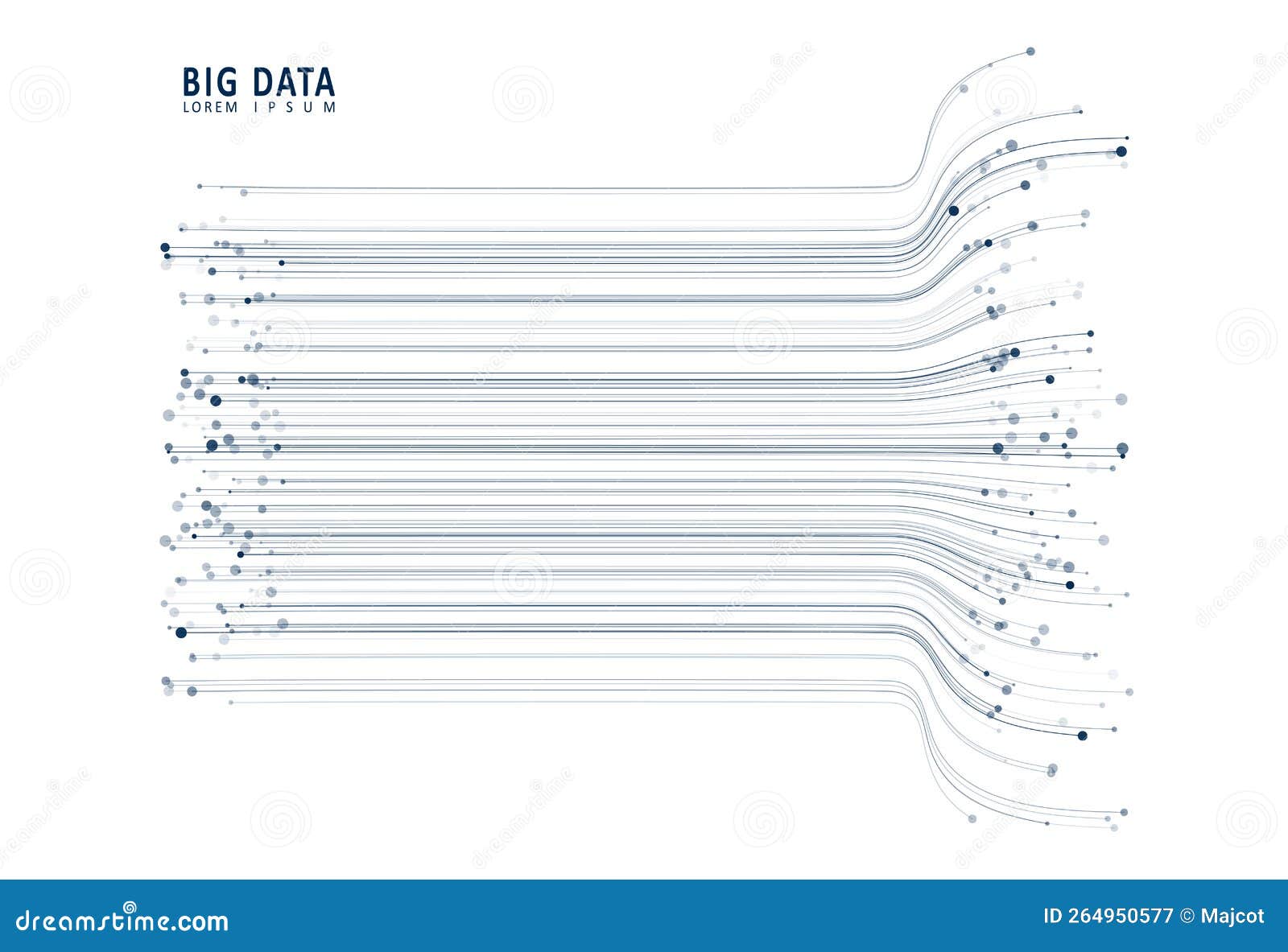 Stroom gecodeerde gegevens vector illustratie. Illustration of toekomst - 264950577