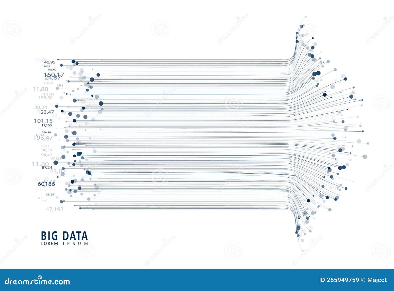 Stroom gecodeerde gegevens vector illustratie. Illustration of binair - 265949759
