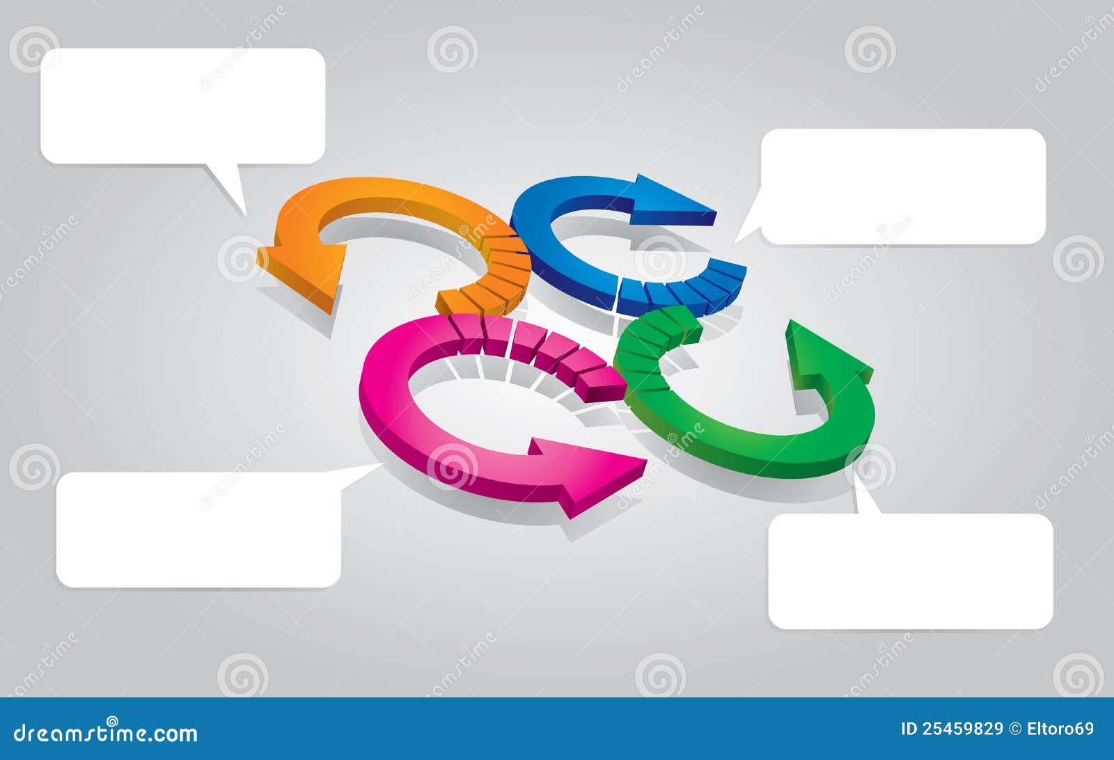 Stroomschema met pijlen vector illustratie. Illustration of reclame ...