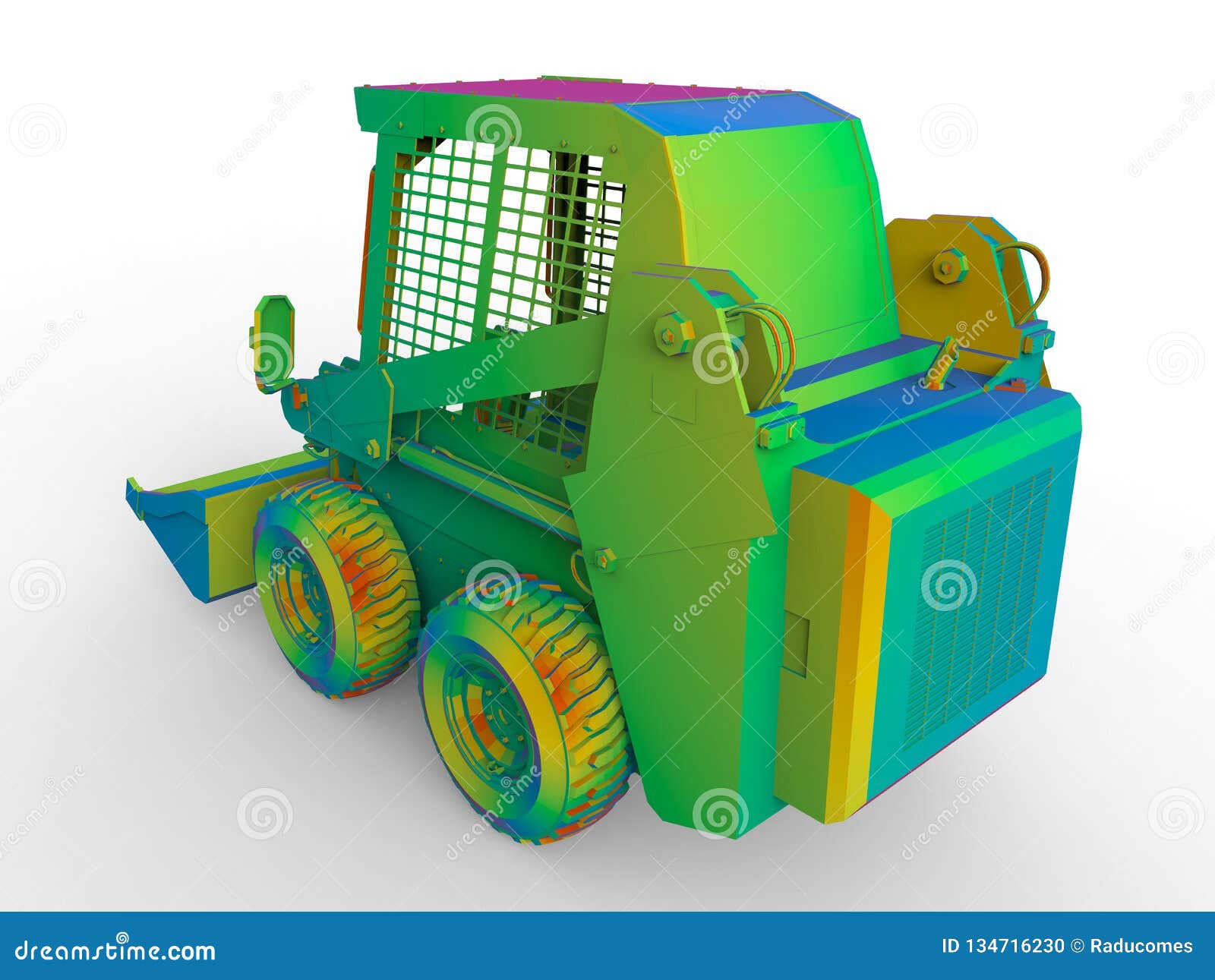 Structural Analysis of a Detailed Bobcat Stock Illustration ...
