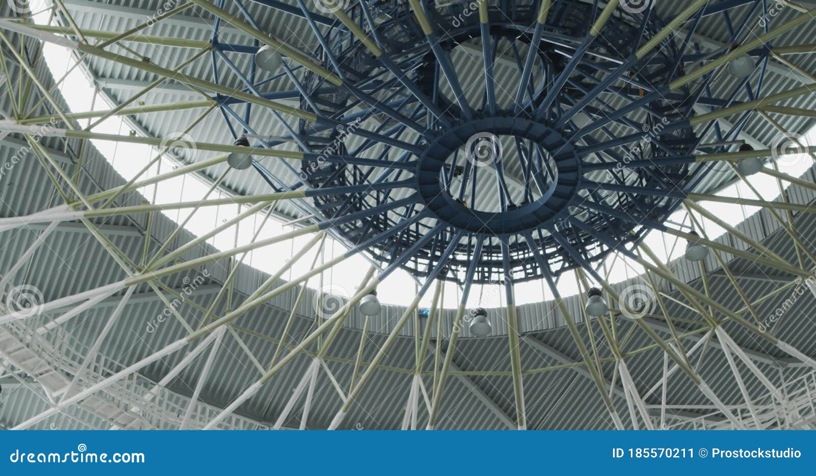 Structural Architectural Ceiling with Tubes Net Pattern Stock Video ...