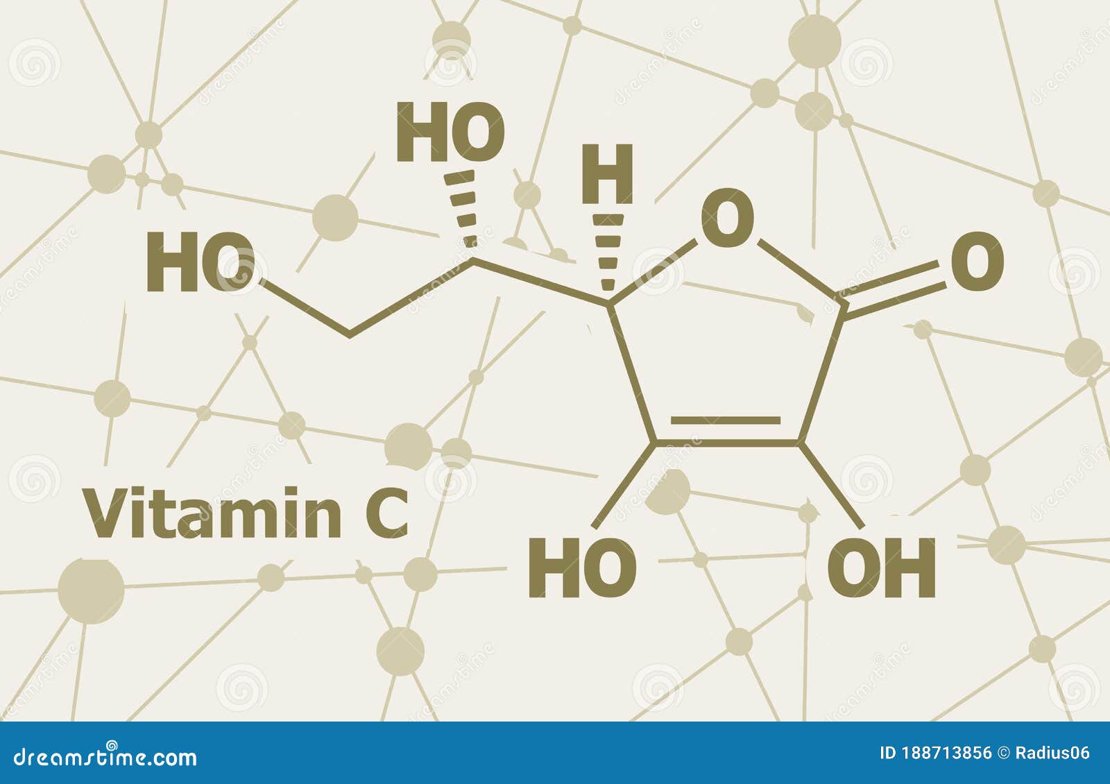Ascorbic acid formula stock vector. Illustration of medication - 188713856