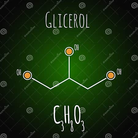 Structural Chemical Formula of Glycerol Molecule, Science Illustration ...