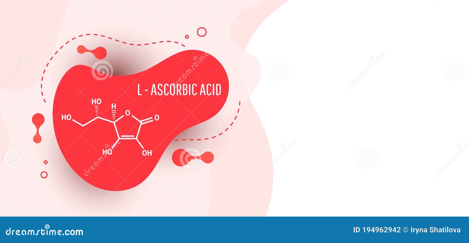 Structural Chemical Formula of L Ascorbic Acid Isolated on White ...
