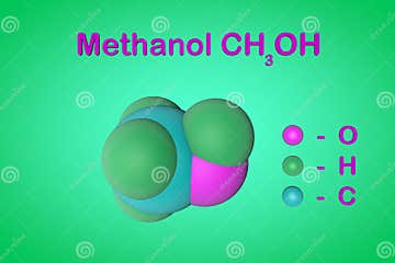 Structural Chemical Formula and Model of Methanol Methyl Alcohol ...