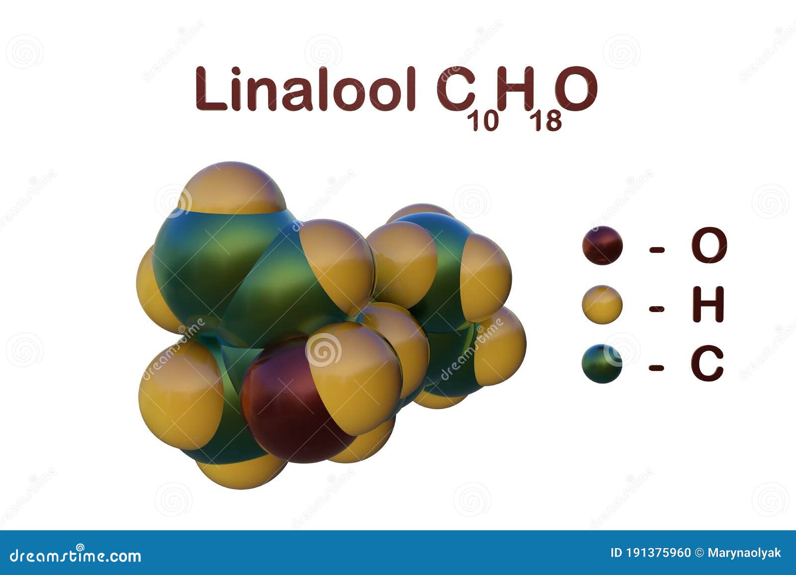 Structural Chemical Formula And Space-filling Molecular Model Of ...