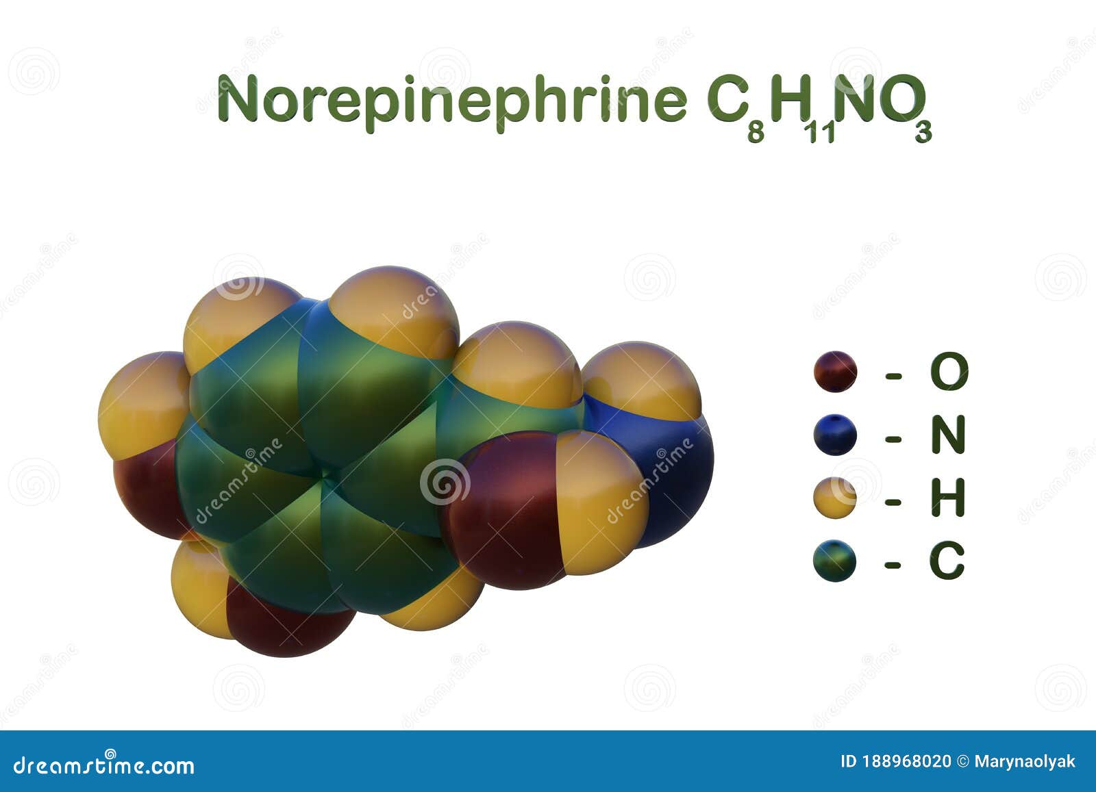 Structural Chemical Formula and Space-filling Molecular Model of ...