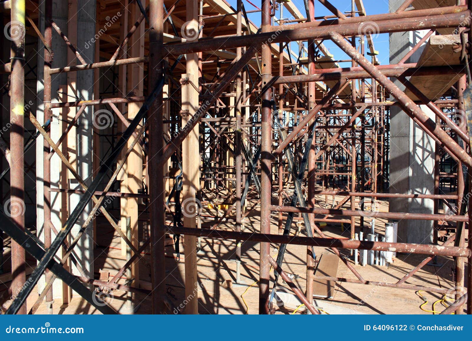 Structural Concrete Scaffolding Stock Photo - Image of cast, scaffold ...