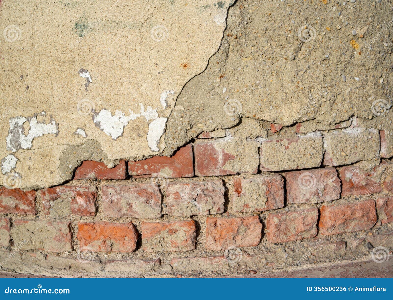 Structural Damage To a Old Brick House Wall Stock Photo - Image of ...