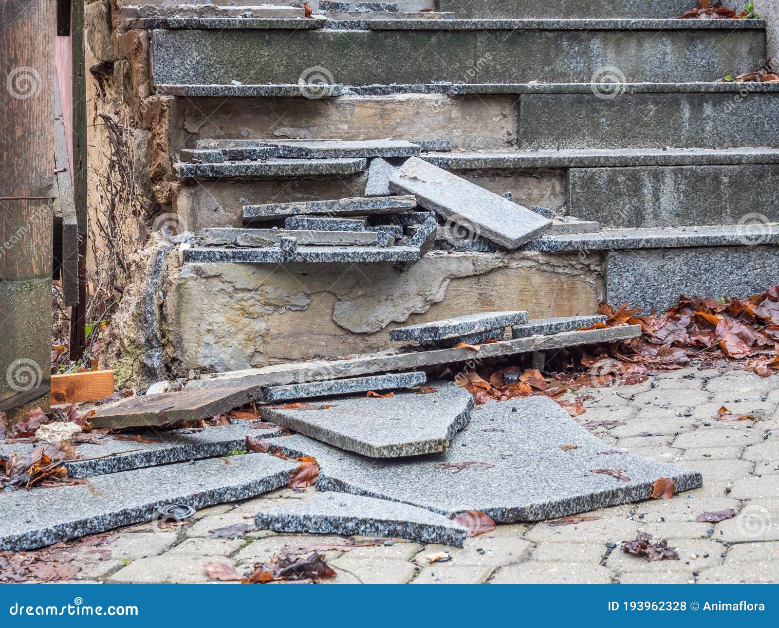 Structural Damage To a Staircase Stock Photo - Image of stairs, step ...