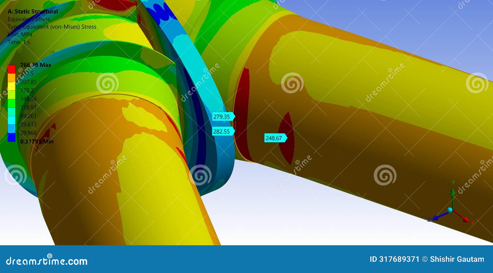 Hydropower Penstock Bifurcation Design Stock Illustration ...