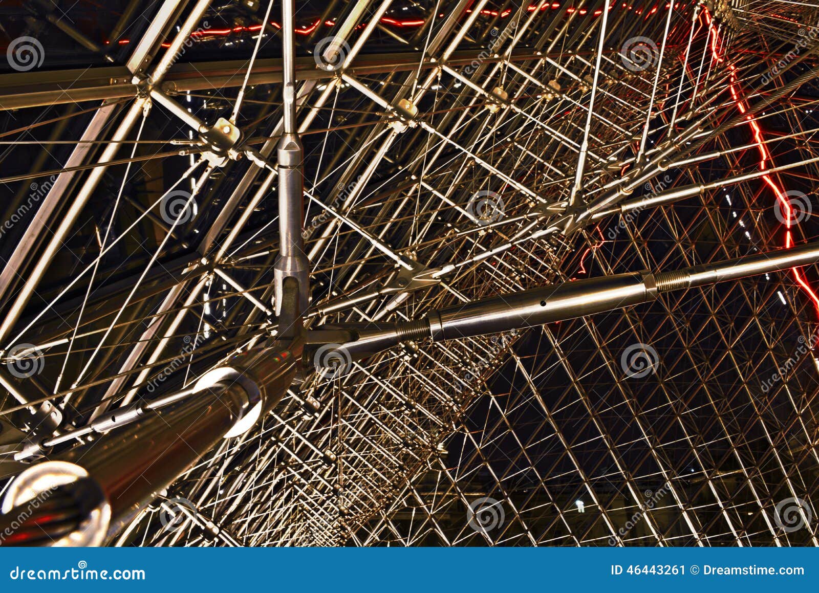 Structural Detail Inside Louvre Pyramid Editorial Photo - Image of ...