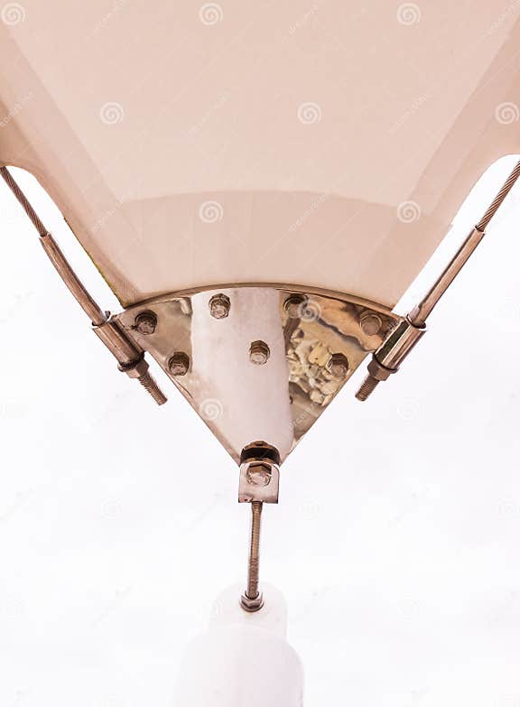 Structural Details - Anchor Plate of Sun Shade Stock Image - Image of ...