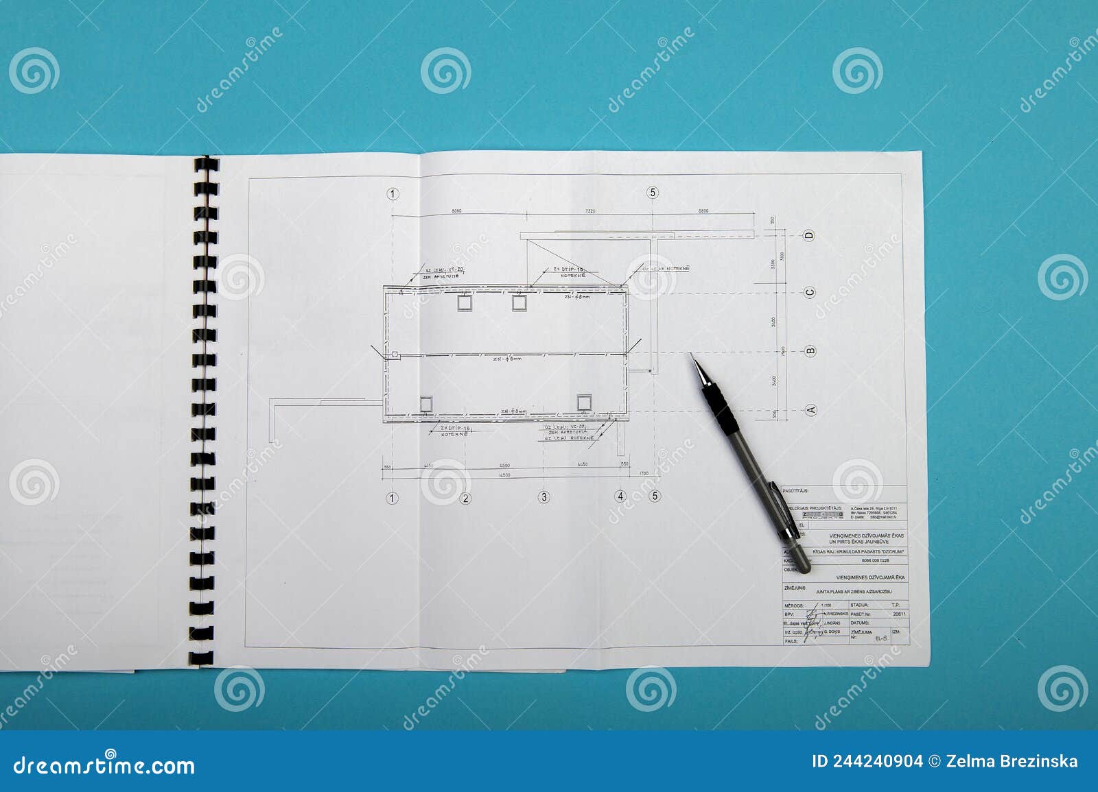 Structural Details Drawing. Construction Project Documentation. Architectural Drawing. Stock ...