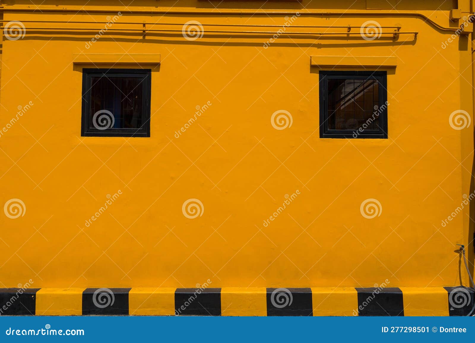 Structural Details of the Yellow Modern Outside Building Stock Image ...