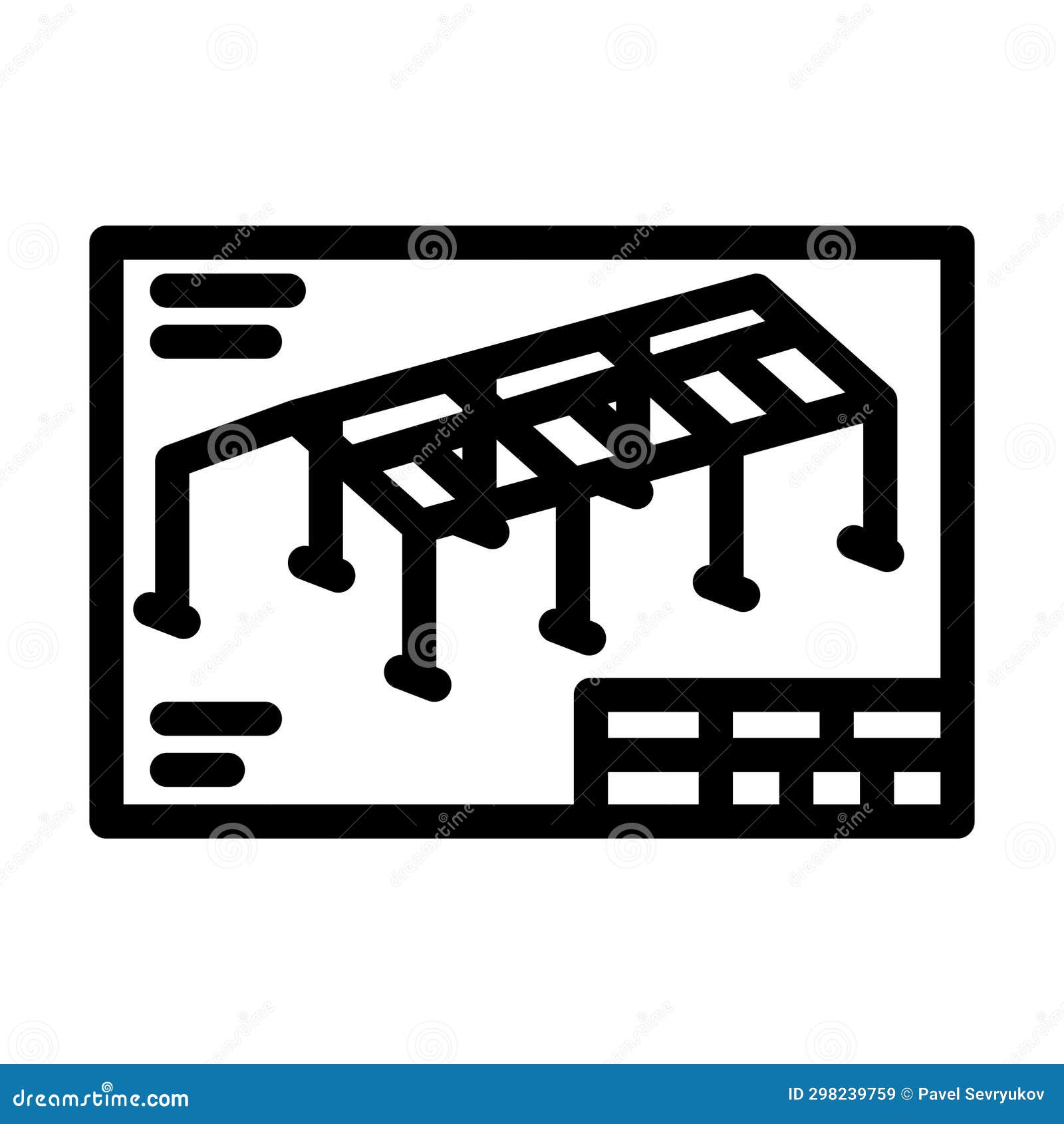 Structural Drafting Architectural Drafter Line Icon Vector Illustration ...