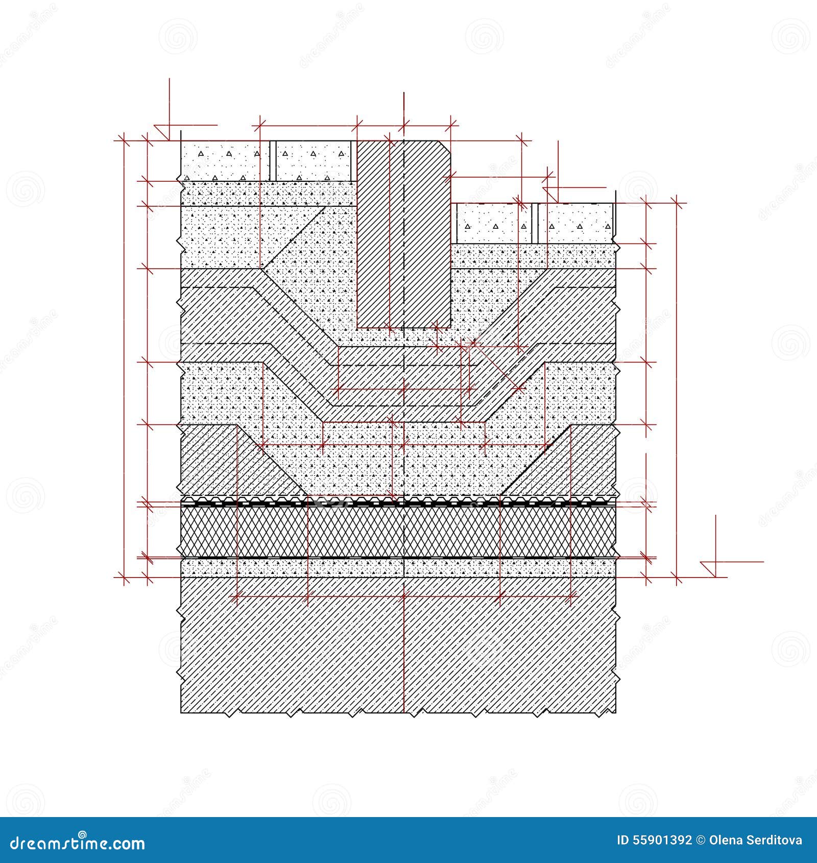 Structural drawing stock illustration. Illustration of drawing - 55901392