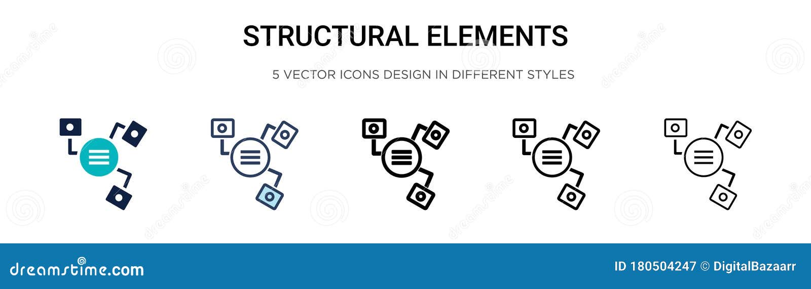 Structural Elements Icon in Filled, Thin Line, Outline and Stroke Style ...