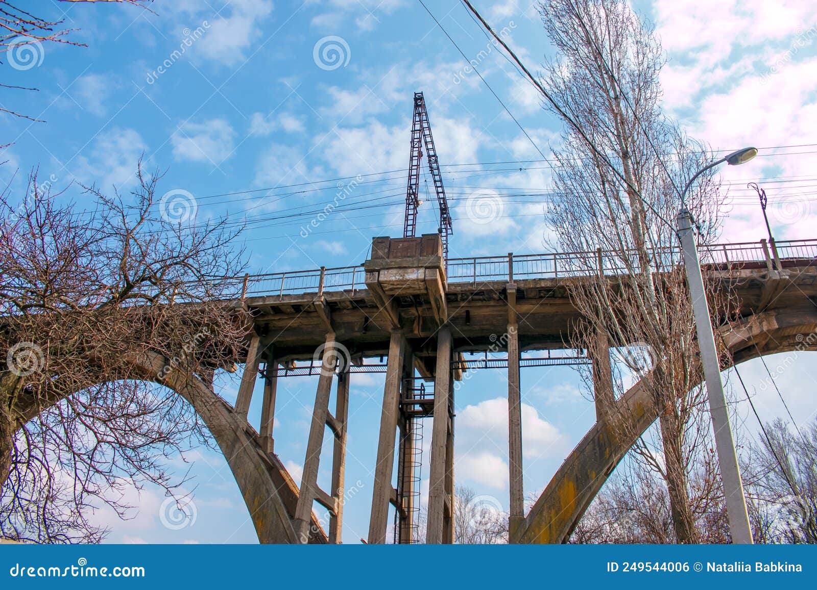 Structural Elements of the Old, Built in the USSR, Railway Bridge ...