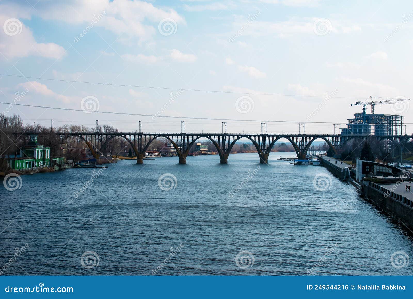 Structural Elements of the Old, Built in the USSR, Railway Bridge ...