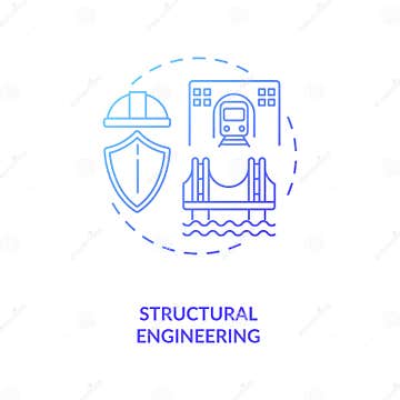 Structural Engineering Blue Gradient Concept Icon Stock Vector ...