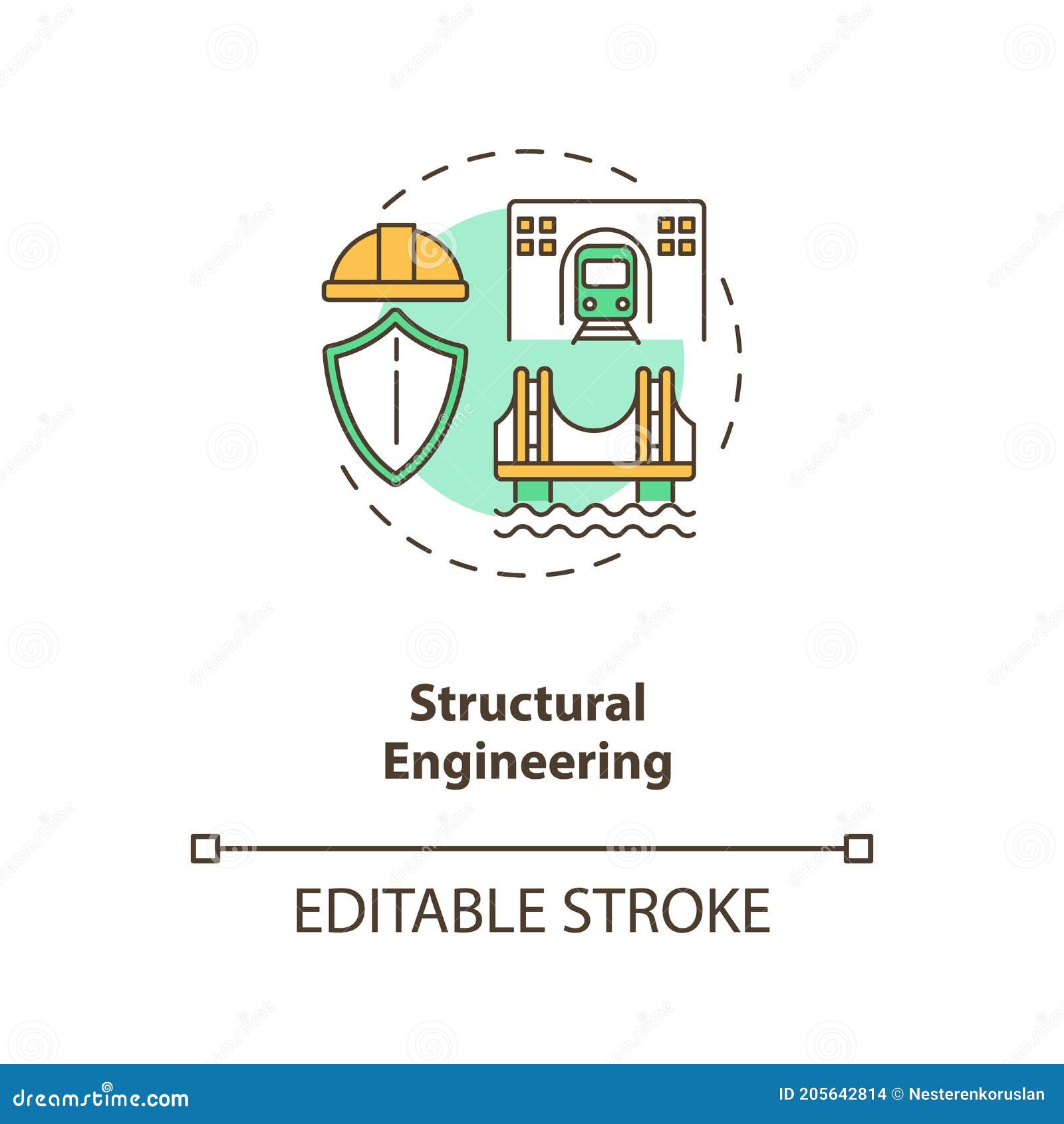 Structural Engineering Concept Icon Stock Vector - Illustration of ...