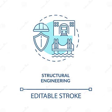 Structural Engineering Turquoise Concept Icon Stock Vector ...