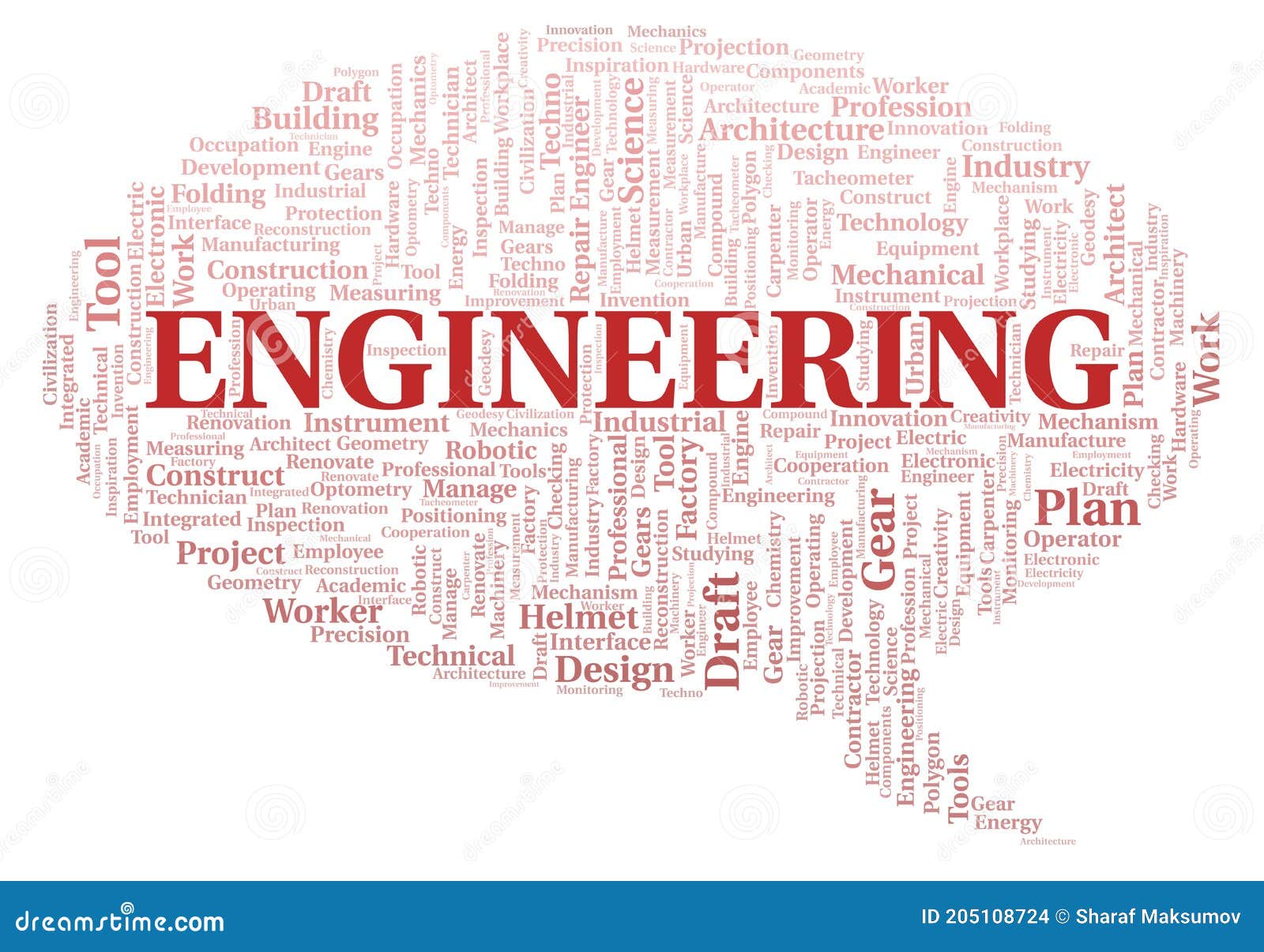 Structural Engineering Typography Word Cloud Create with the Text only ...