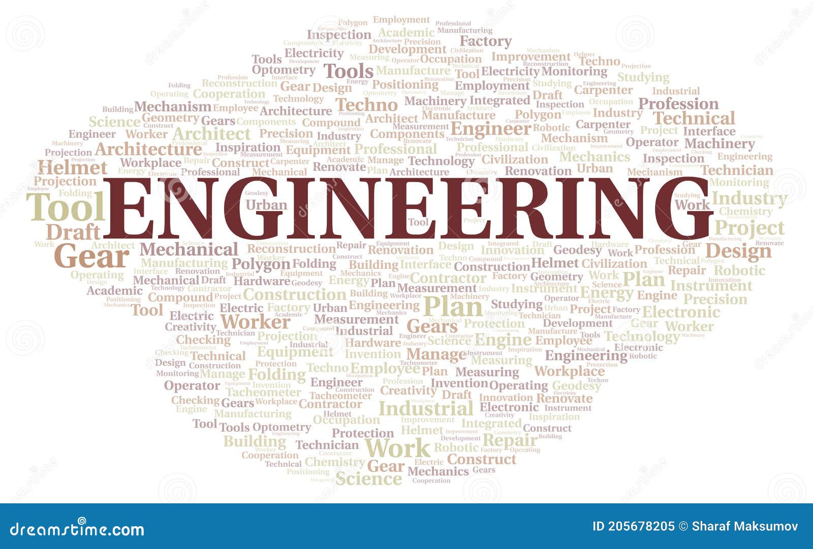 Structural Engineering Typography Word Cloud Create with the Text only ...